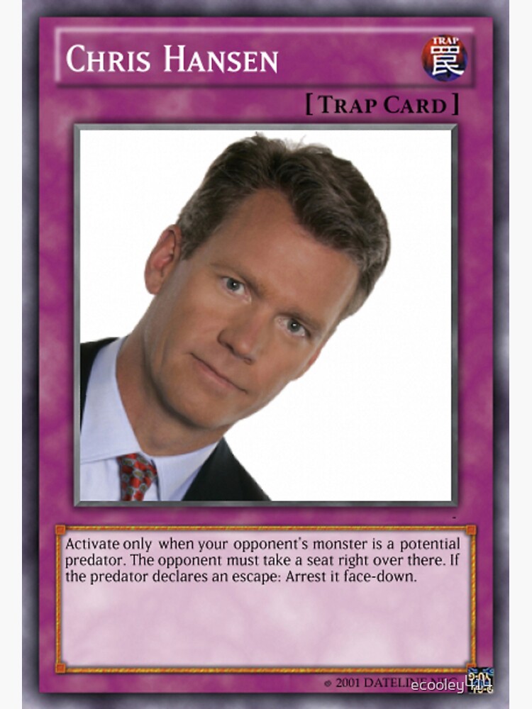 "Chris Hansen Trap Card" Sticker for Sale by ecooley414 | Redbubble