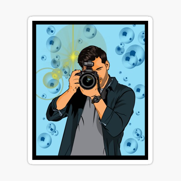 "camera man" Sticker by Nishsen | Redbubble
