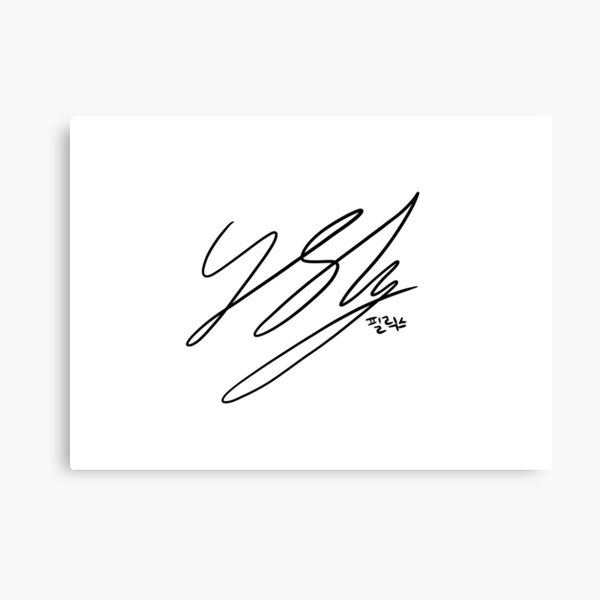 "Lee Felix Signature - SK" Canvas Print by MADCITYY | Redbubble