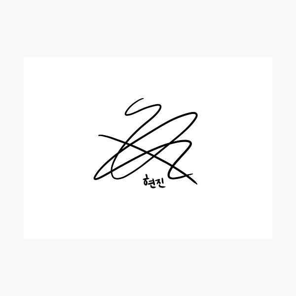 "Hwang Hyunjin's Signature - SK" Photographic Print by MADCITYY | Redbubble