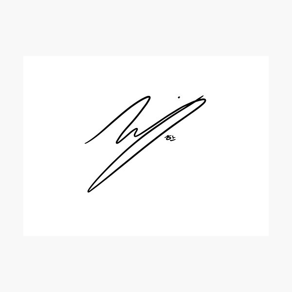 "Han Jisung Signature - SK" Photographic Print by MADCITYY | Redbubble