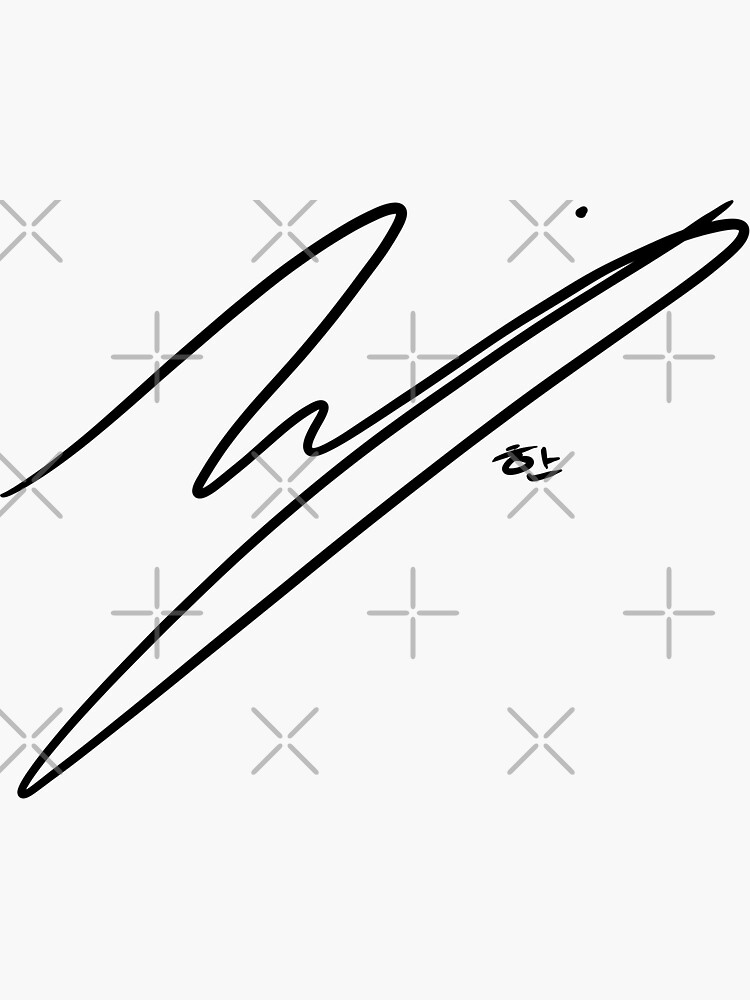 "Han Jisung Signature - SK" Sticker by MADCITYY | Redbubble