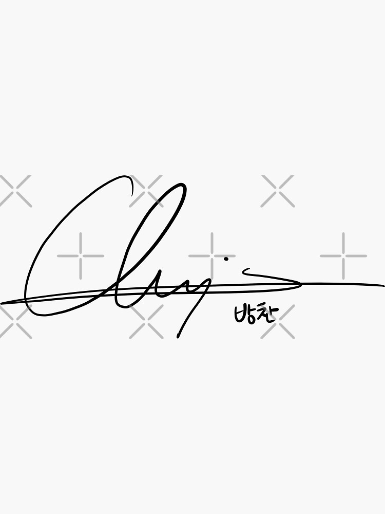 "Bang Chan Signature - SK" Sticker for Sale by MADCITYY | Redbubble