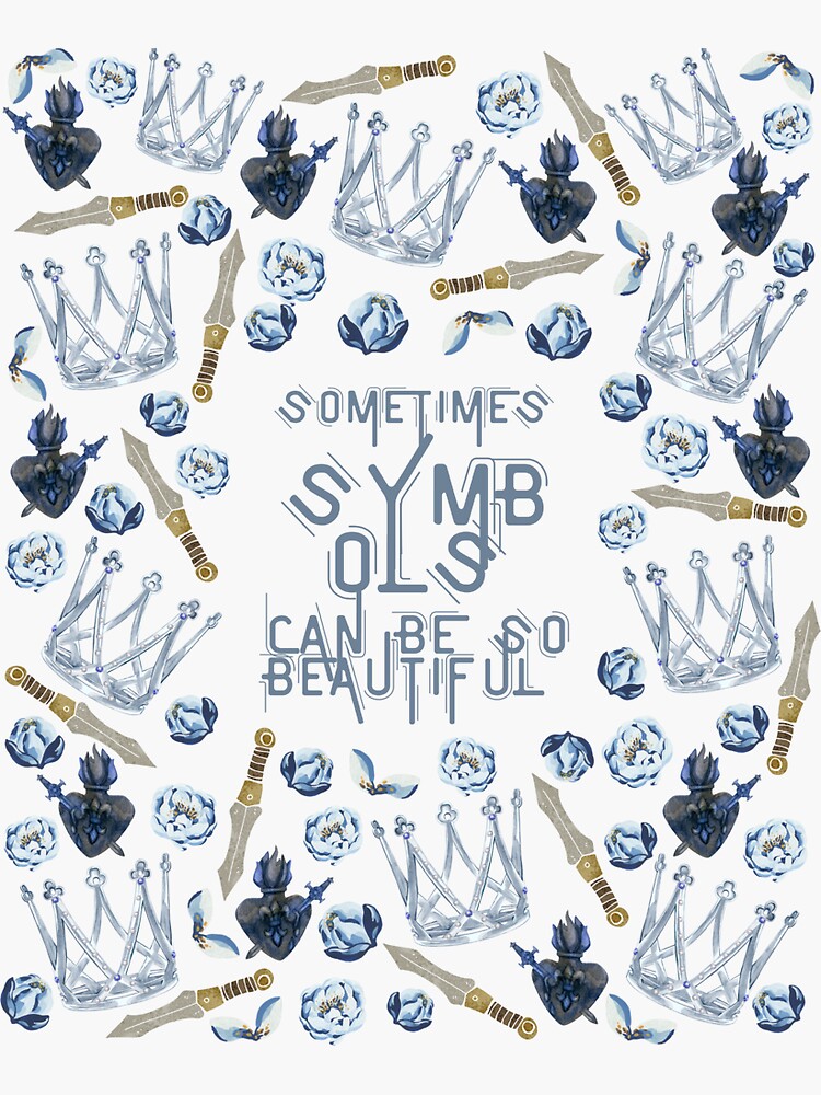 "SOMETIMES SYMBOLS CAN BE SO BEAUTIFUL (BLACK)" Sticker by xuanpis ...