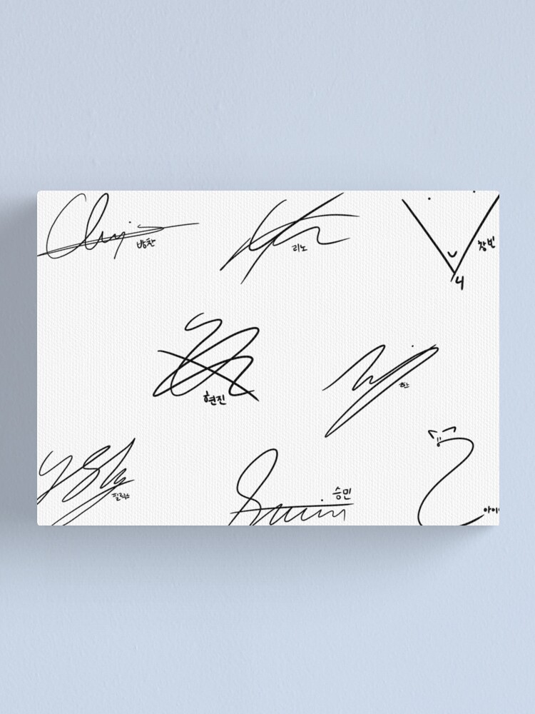 Lienzo «Firmas de STRAY KIDS» de MADCITYY | Redbubble