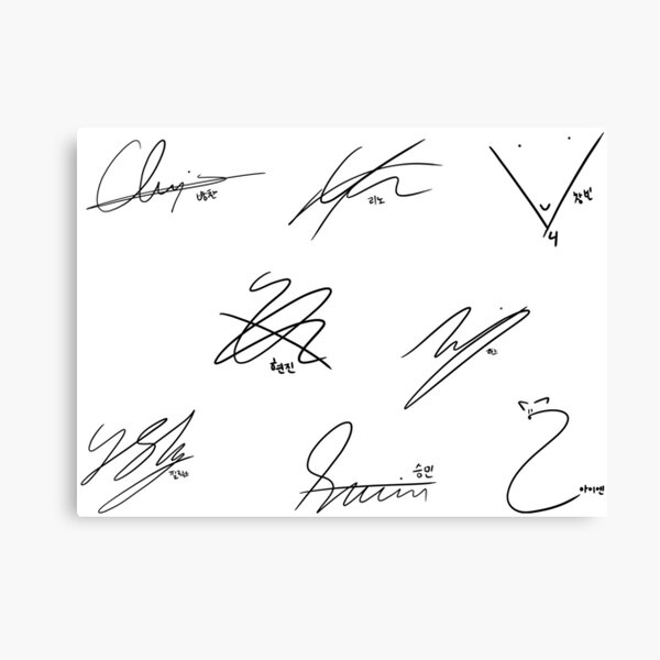 Lienzo «Firmas de STRAY KIDS» de MADCITYY | Redbubble