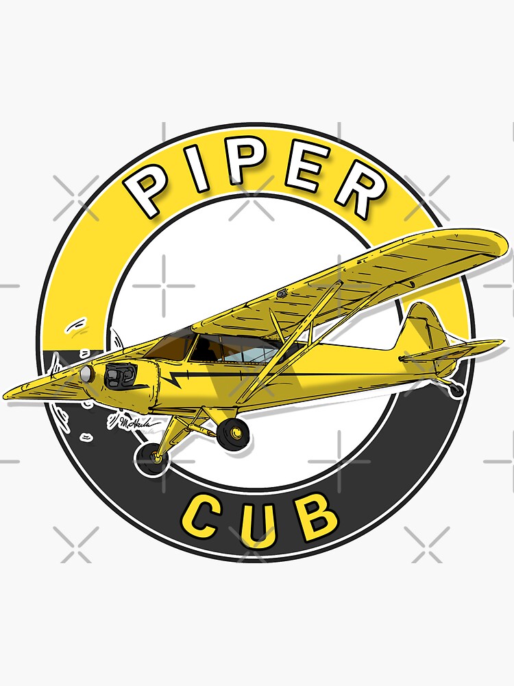 "Piper Cub" Sticker for Sale by Michael Garber | Redbubble