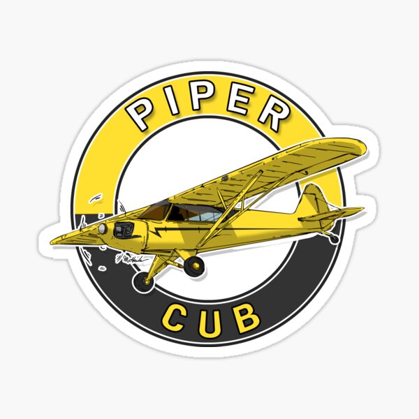 "Piper Cub" Sticker for Sale by Michael Garber | Redbubble