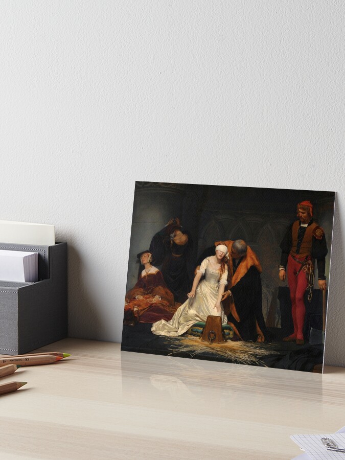 "The Execution of Lady Jane Grey, by Paul Delaroche" Art Board Print ...