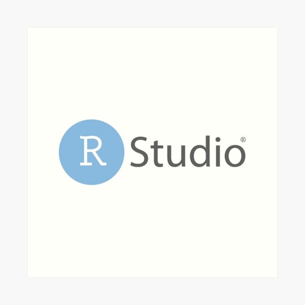 "R Studio Logo" Art Print by ArtTechTips | Redbubble