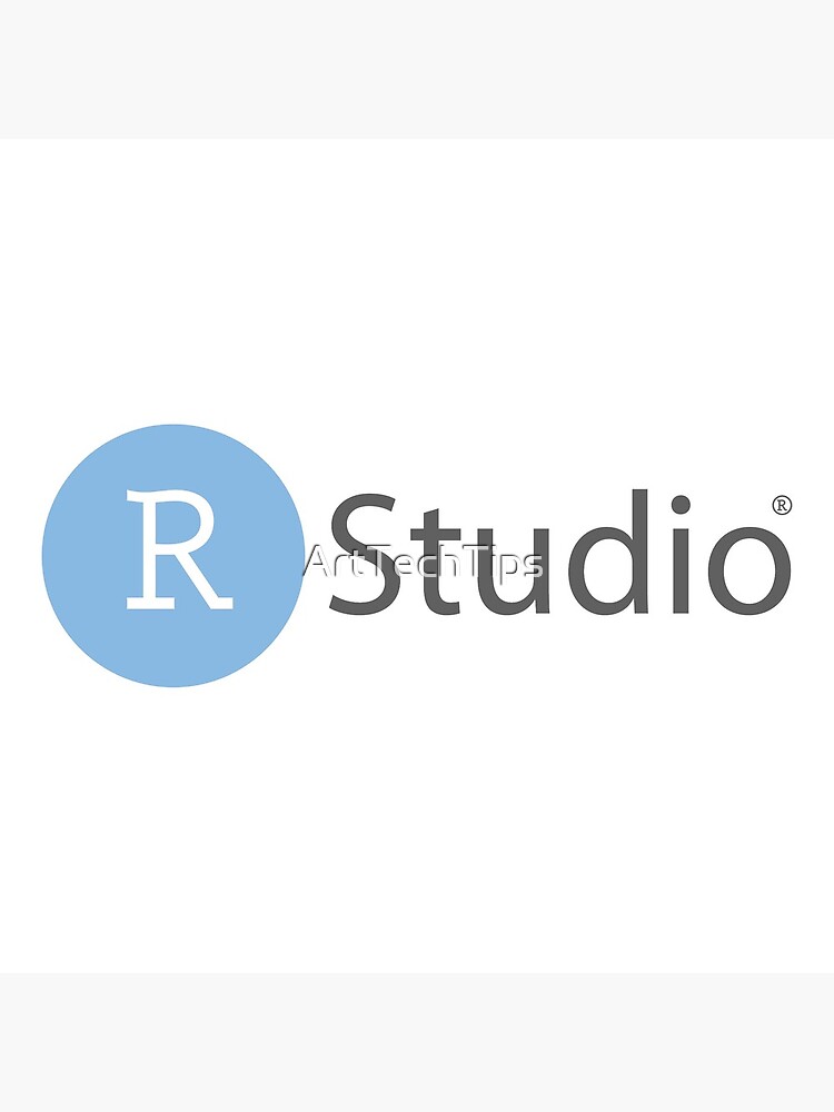 "R Studio Logo" Art Print by ArtTechTips | Redbubble