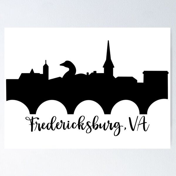 "Gary the Goose (Black Solid Silhouette Fredericksburg, VA)" Poster for ...