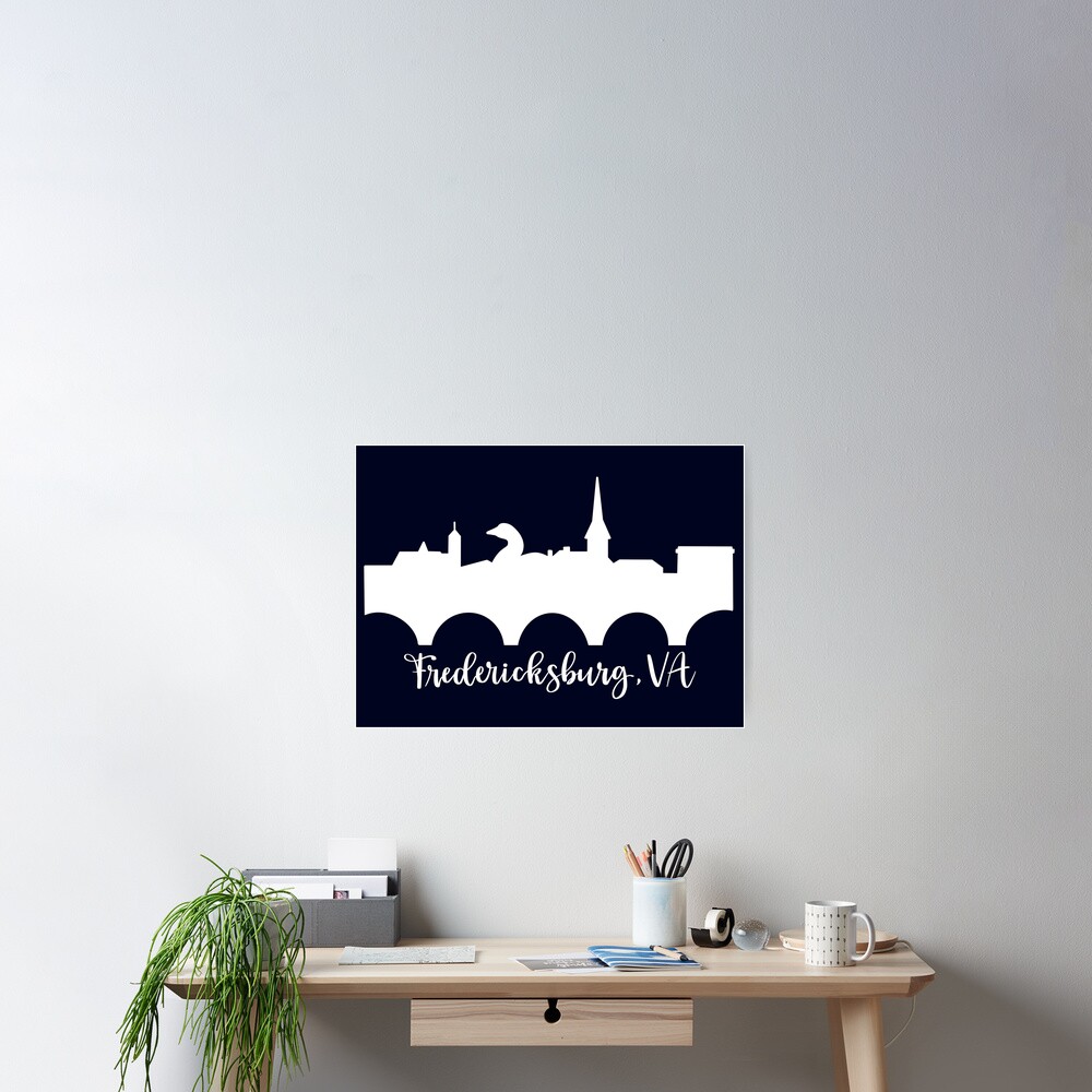 "Gary the Goose (White Solid Silhouette Fredericksburg, VA)" Poster by ...