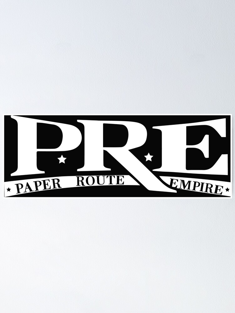 "best trending paper route empire young dolph logo white" Poster for ...