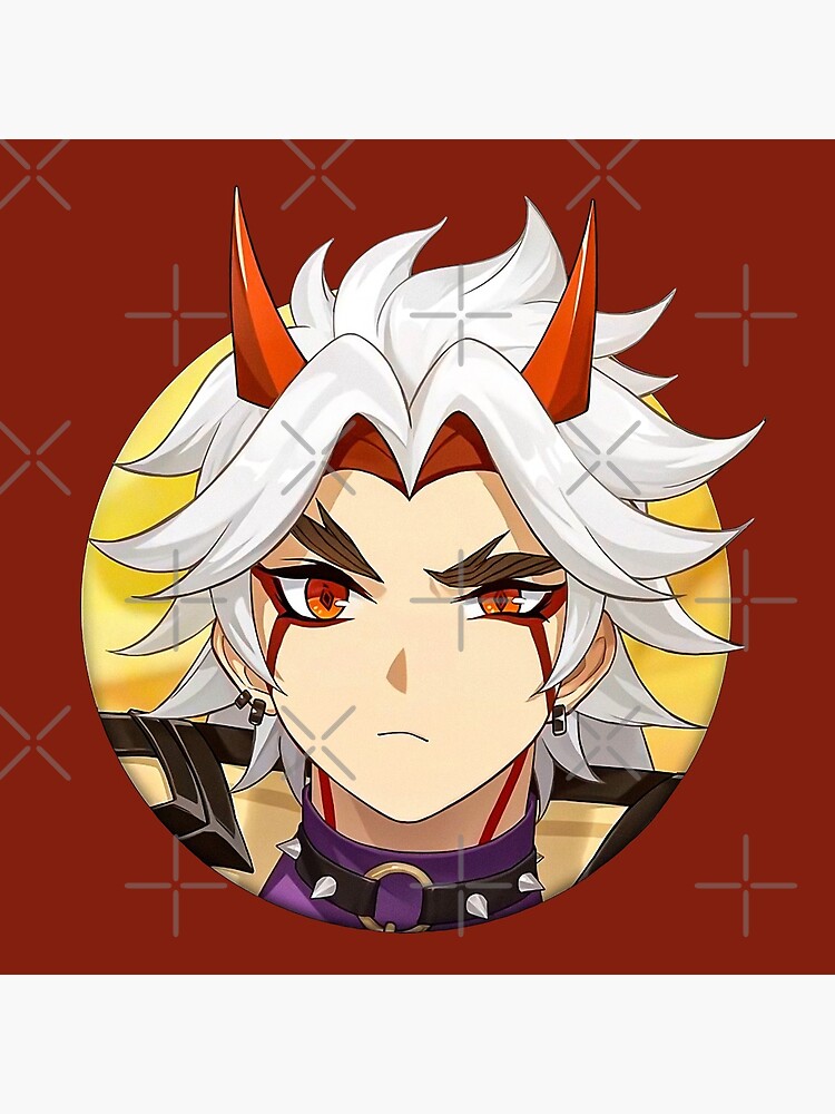 "Arataki Itto | Genshin Impact Sticker "Hmm?"" Art Print by Asiapenguin ...