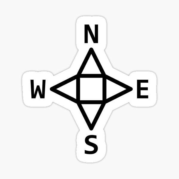 "Simple Compass Rose" Sticker for Sale by sudoscoobs | Redbubble