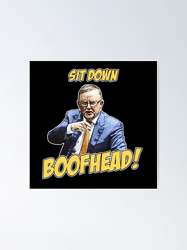 "Sit Down Boofhead - Albo Auspol Dutton Australian Politics Anthony ...
