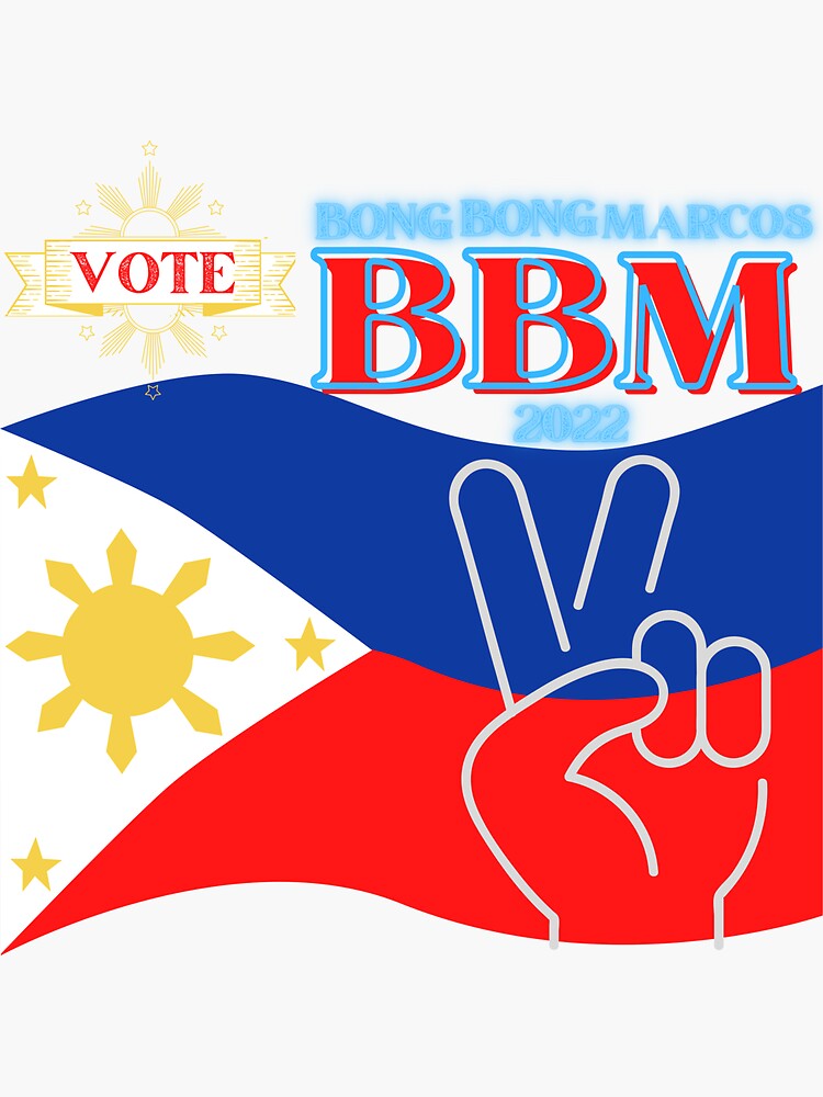"BBM (BONGBONG MARCOS) FOR PRESIDENT 2022" Sticker for Sale by rodelyn ...