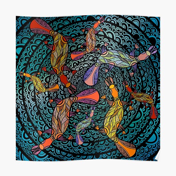 "Reenadesigns - Paddle at the waterhole" Poster by Reena-designs ...