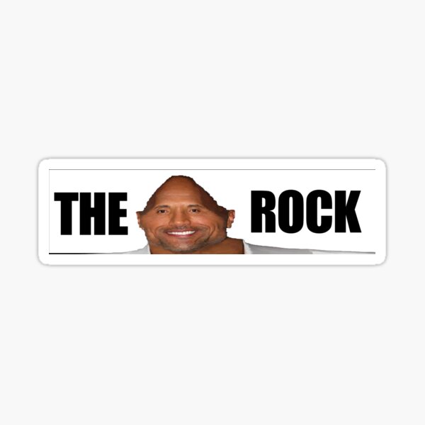 "Dwayne "the rock" Jhonsun" Sticker for Sale by WasPoppinJimbo | Redbubble