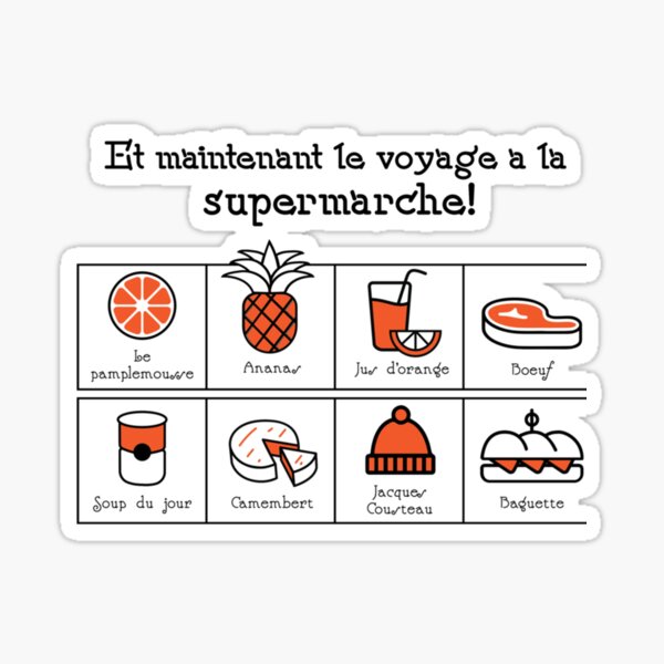 "A trip to the supermarket (Foux du fafa!) " Sticker for Sale by ...