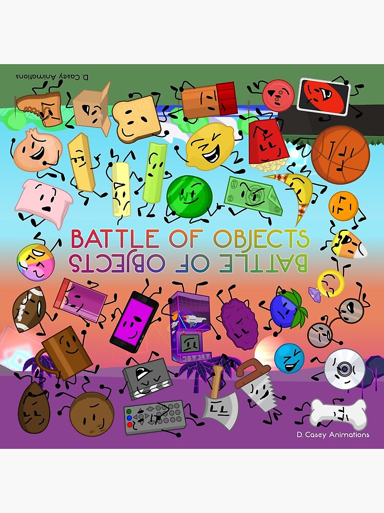 "Battle Of Objects Reversible Square" Acrylic Block for Sale by ...