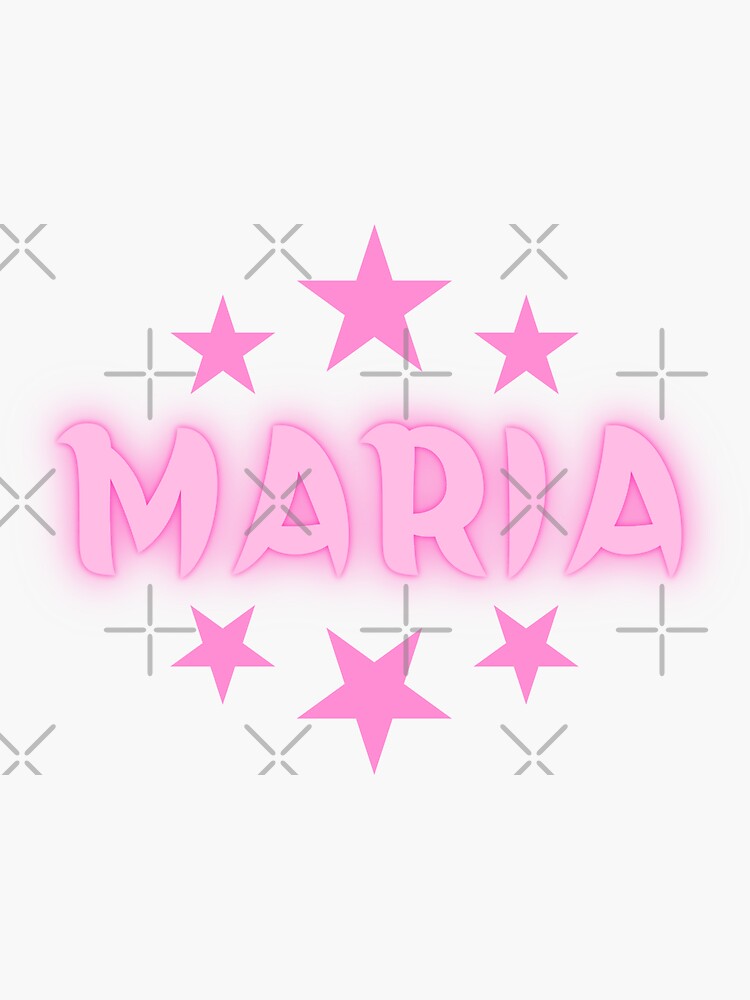 "Lovely Girl Named Maria" Sticker by PatternsUp | Redbubble