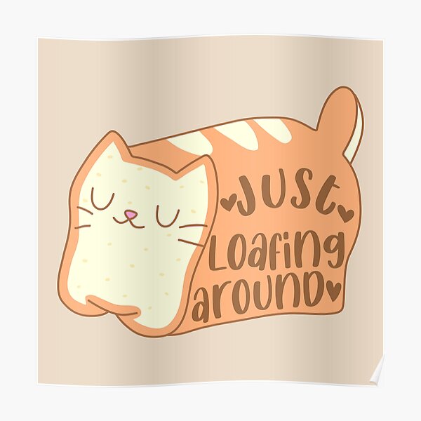 "Loafing around cute cat sticker, Kitty stickers, Fat cat, Small gift ...