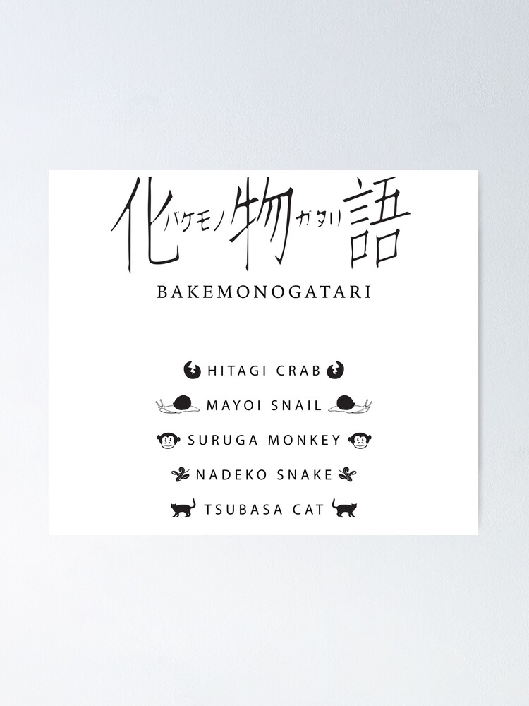 "Bakemonogatari chapters" Poster by uFregn | Redbubble