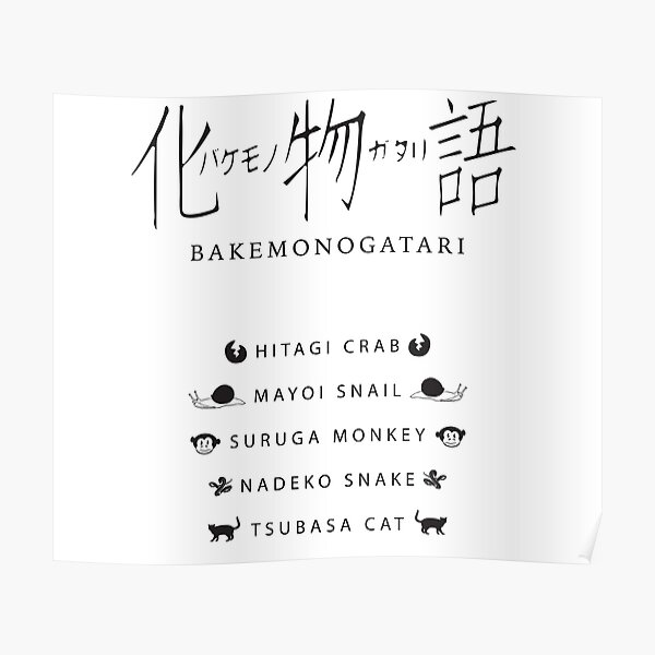 "Bakemonogatari chapters" Poster by uFregn | Redbubble
