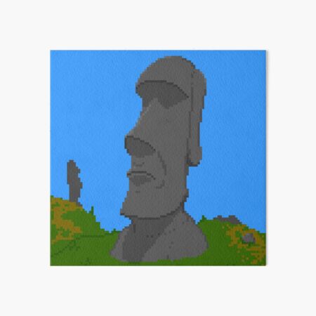 "Pixel Moai" Art Board Print for Sale by zigmenthotep | Redbubble