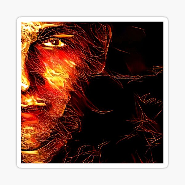 "man face" Sticker by Artrendshop | Redbubble