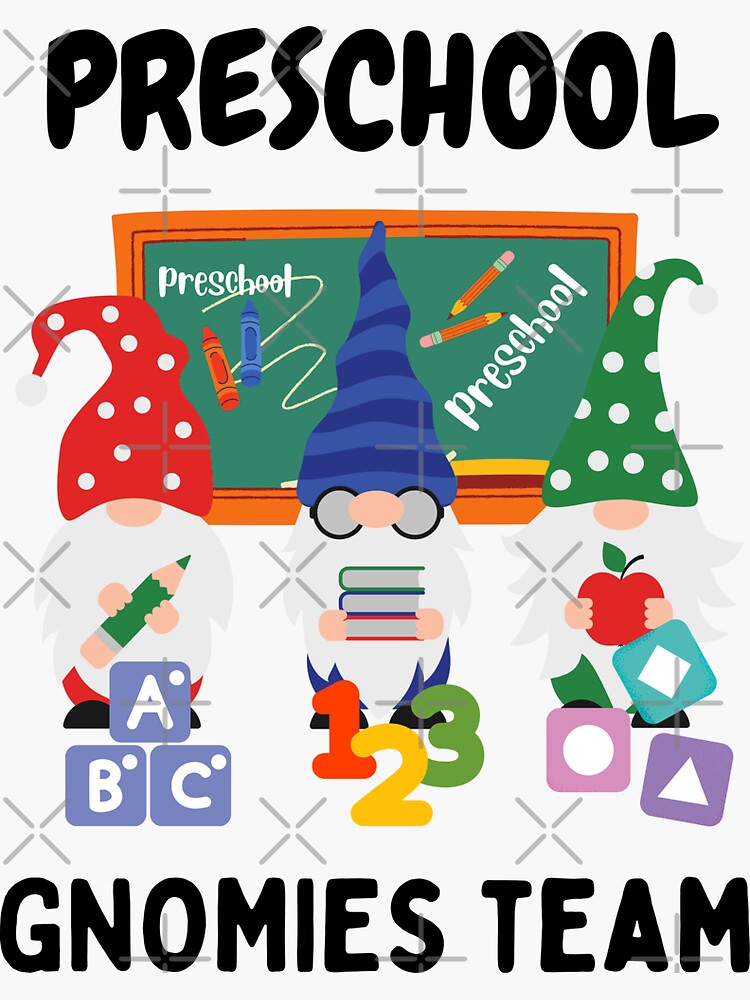 "preschool gnomies team-funny gnomes christmas" Sticker for Sale by ...