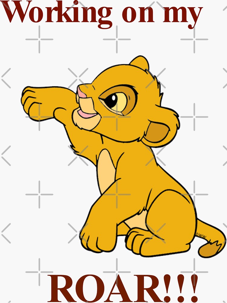 "Roar" Sticker by mclaurin612 | Redbubble