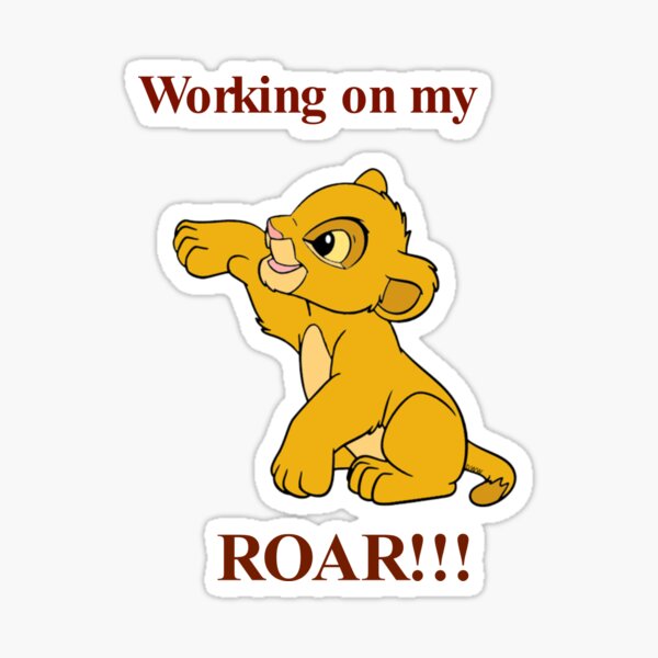 "Roar" Sticker by mclaurin612 | Redbubble