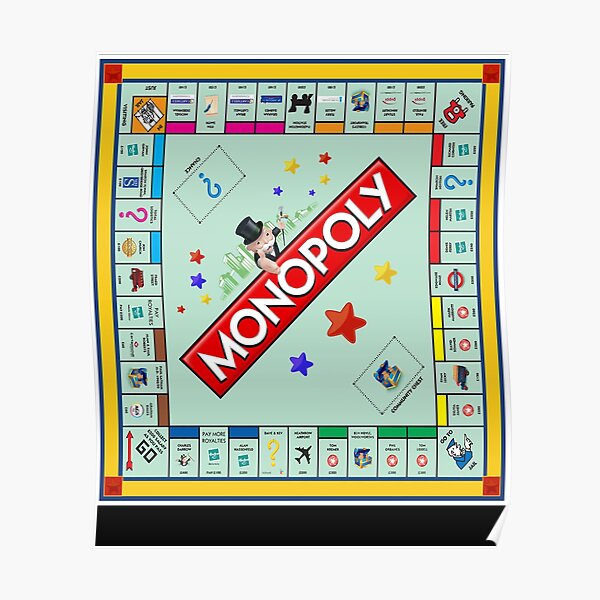 "Monopoly Board Game Classic" Poster for Sale by JamesLeoBrooks | Redbubble