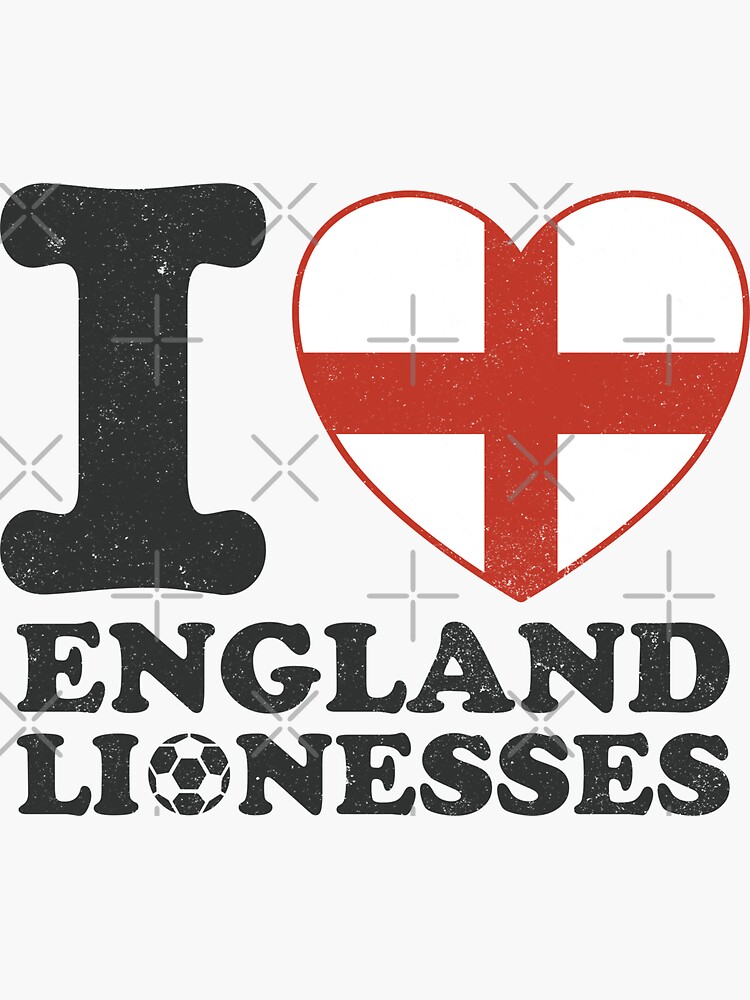 "I Heart England Lionesses - England Football" Sticker for Sale by ...