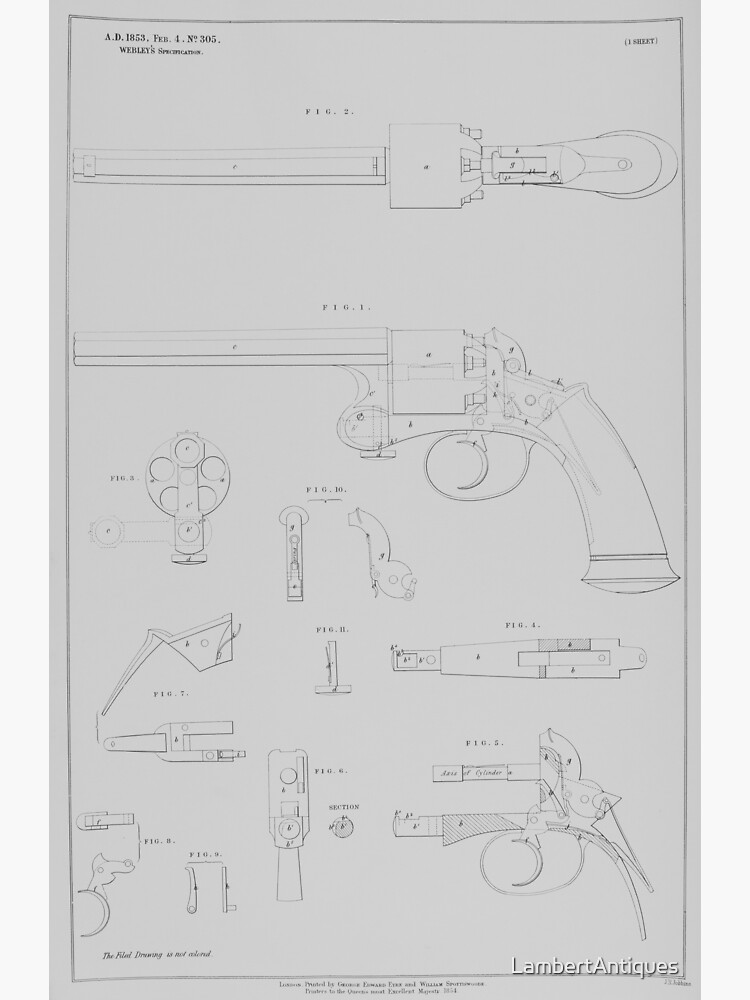 ""Improvements in Repeating Pistols and other Fire-arms" Webley 1853 ...