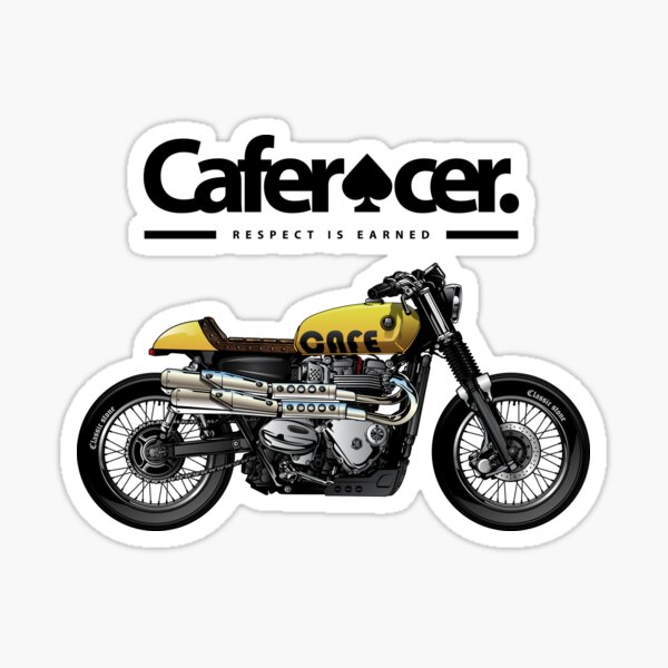 " Motorcycle Biker Cafe Racer" Sticker by Emil1993 | Redbubble