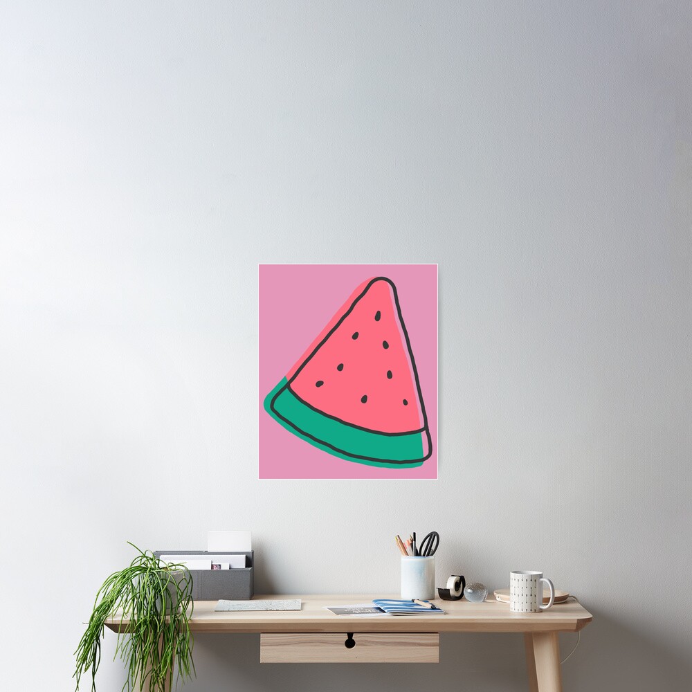 "Cute Kawaii aesthetic watermelon " Poster by aakashgupta | Redbubble