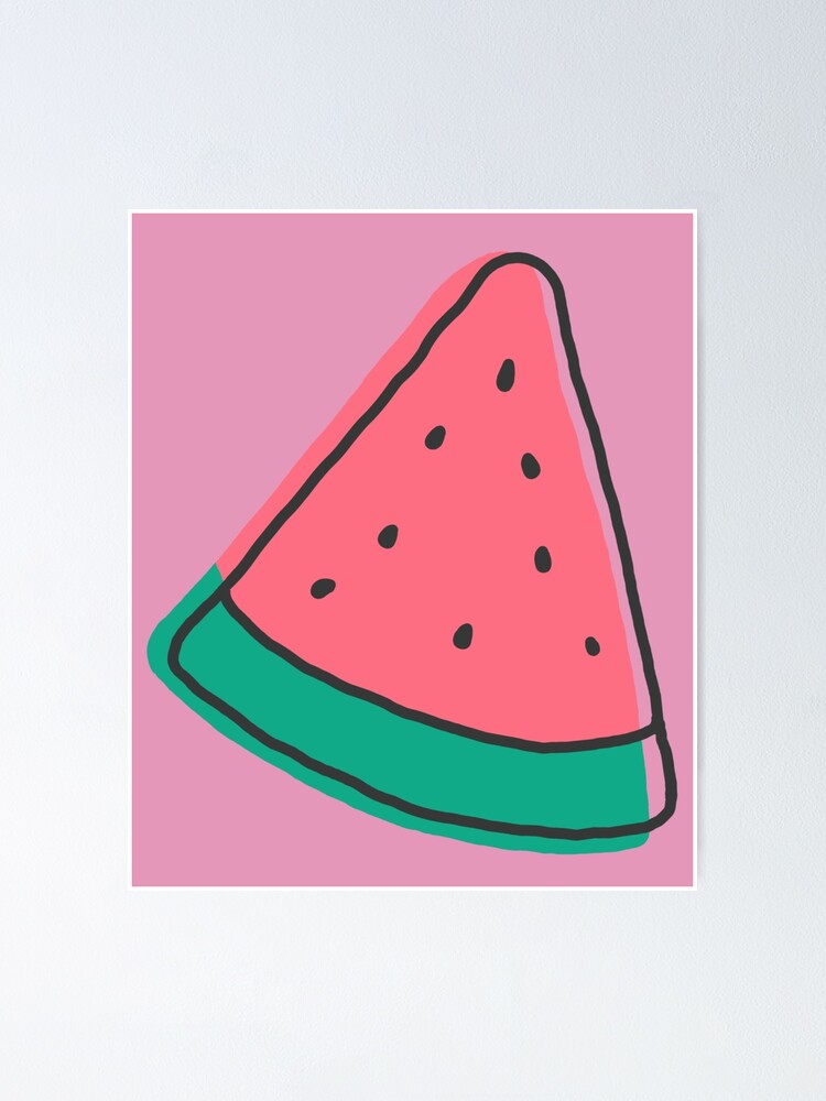 "Cute Kawaii aesthetic watermelon " Poster by aakashgupta | Redbubble