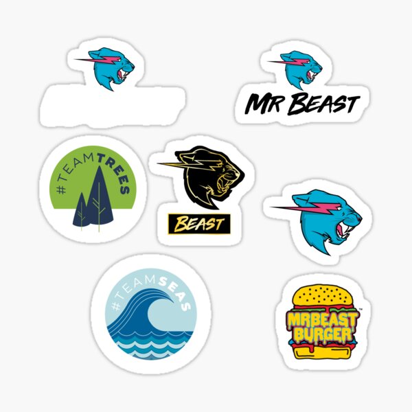 "MrBeast logo" Sticker by nicole7e | Redbubble