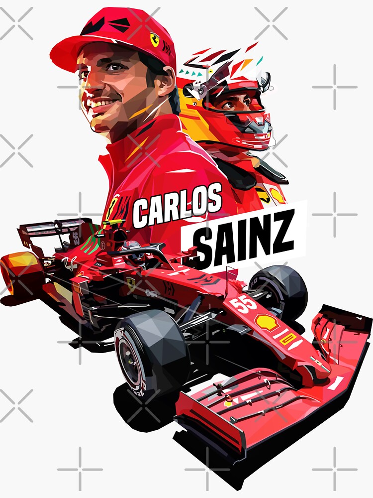 "Racing Sainz 2021" Sticker by pxlG | Redbubble