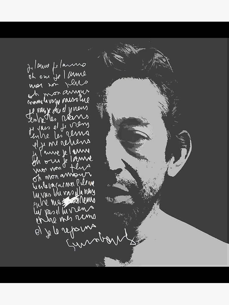 "Serge Gainsbourg Paroles Poster" Poster by mondandrew | Redbubble
