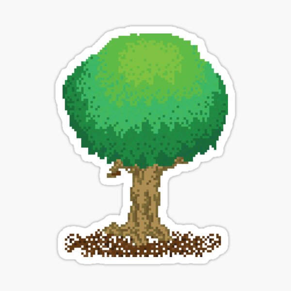 "Tree - Pixel game" Sticker for Sale by typomeans | Redbubble