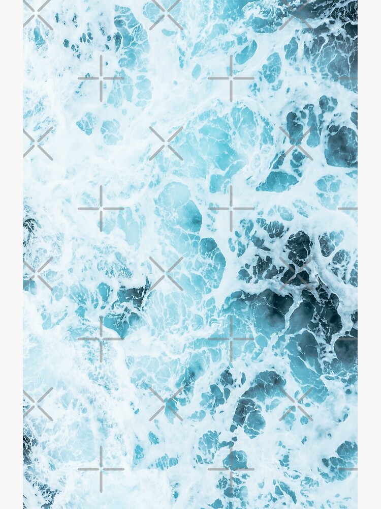 Póster «Vista aérea del océano. Relajantes olas del mar azul claro» de ...