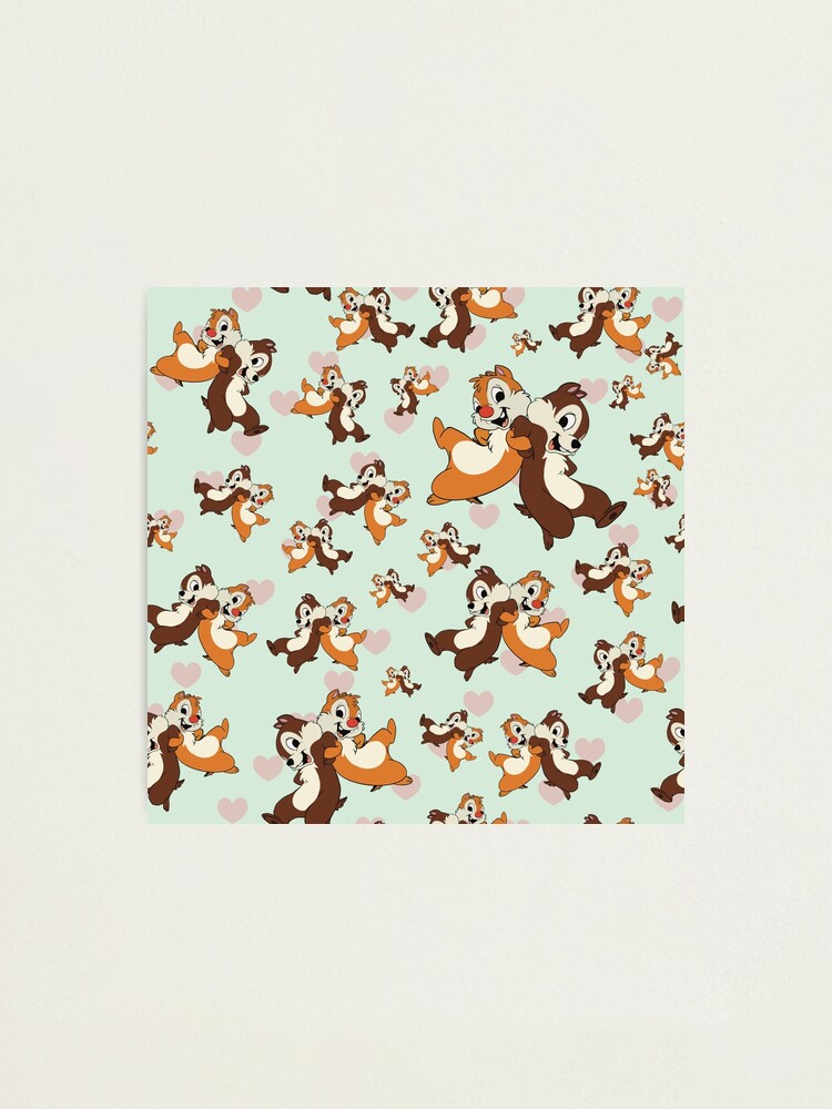 "Chip and Dale Cartoon, Hugging Chipmunks, In Arms Pattern [Seamless ...