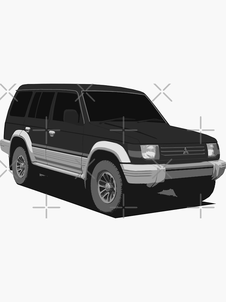 "Pajero montero side " Sticker by MandalaPics | Redbubble