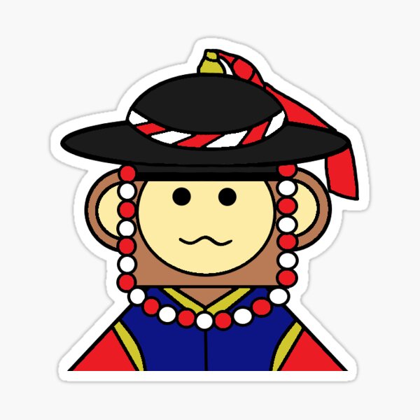 "Joseon Army officer Square Monkey3(Korea Military)" Sticker by ...