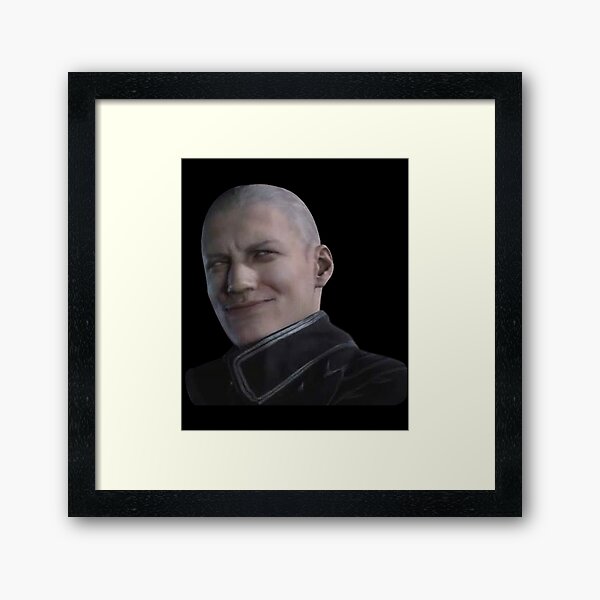 "Bald Vergil - Devil May Cry funny face meme" Framed Art Print by ...